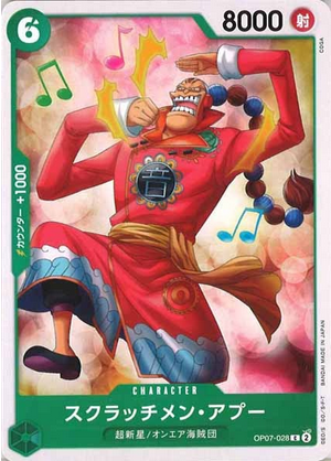 Carte One Piece OP07-028 Scratchmen Apoo – JapanTCG